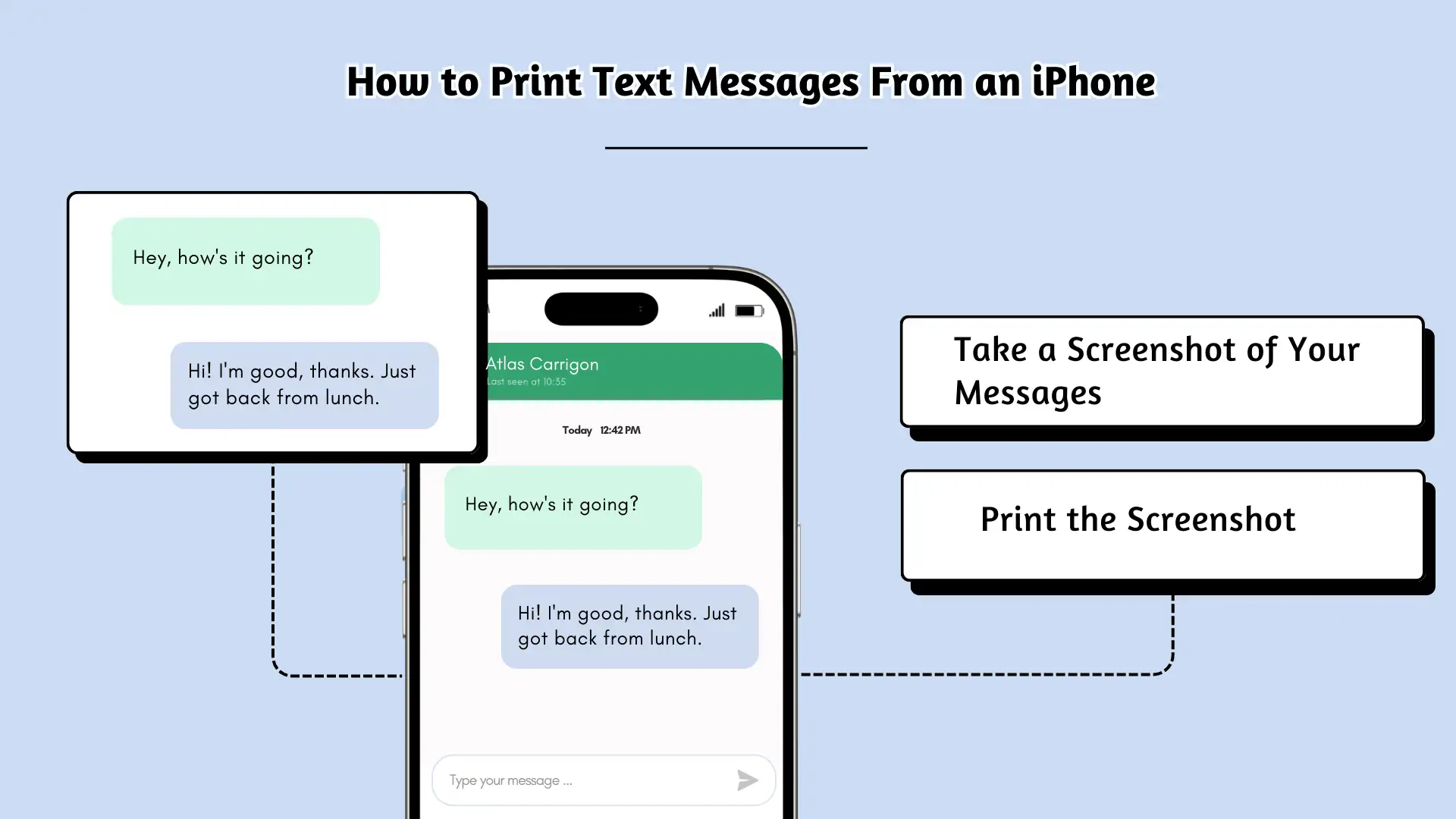How to Print Text Messages on iPhone & Android Easily